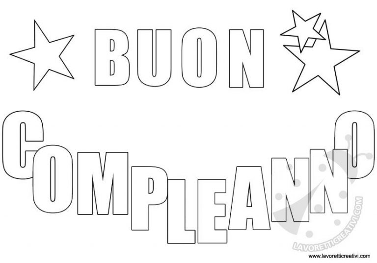 Festone Buon Compleanno - Lettere - Lavoretti Creativi