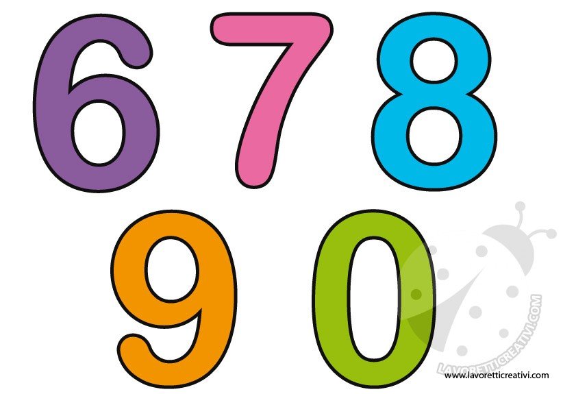 Sagome numeri - 6 7 8 9 0 - Lavoretti Creativi