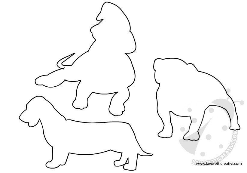 Sagome cani da ritagliare - Lavoretti Creativi
