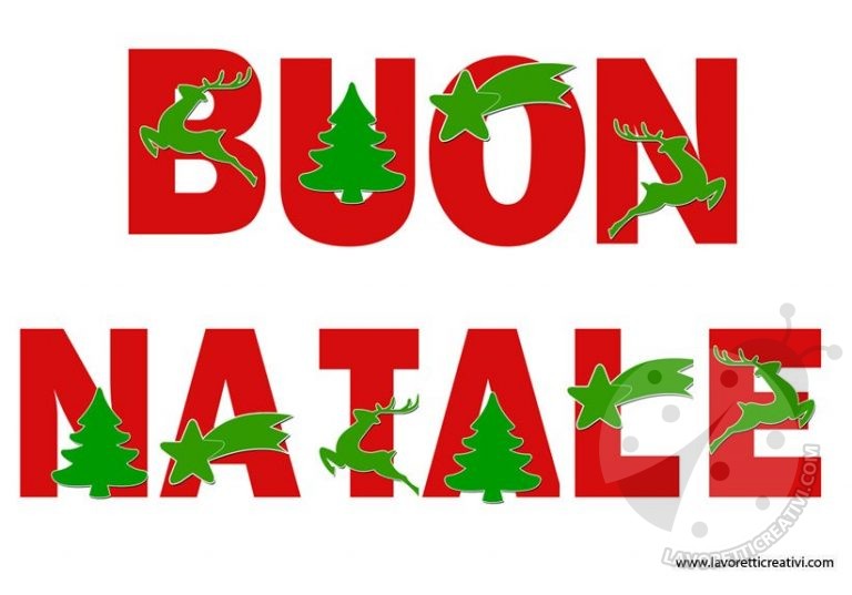 Buon Natale: festone da stampare - Lavoretti Creativi
