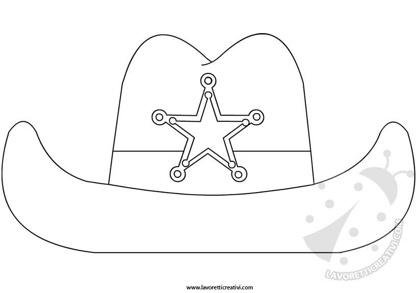 Cappello da sceriffo: sagoma da ritagliare - Lavoretti Creativi