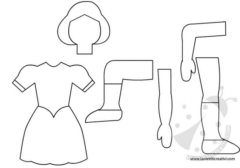 Sagome bambina da ritagliare - Lavoretti Creativi