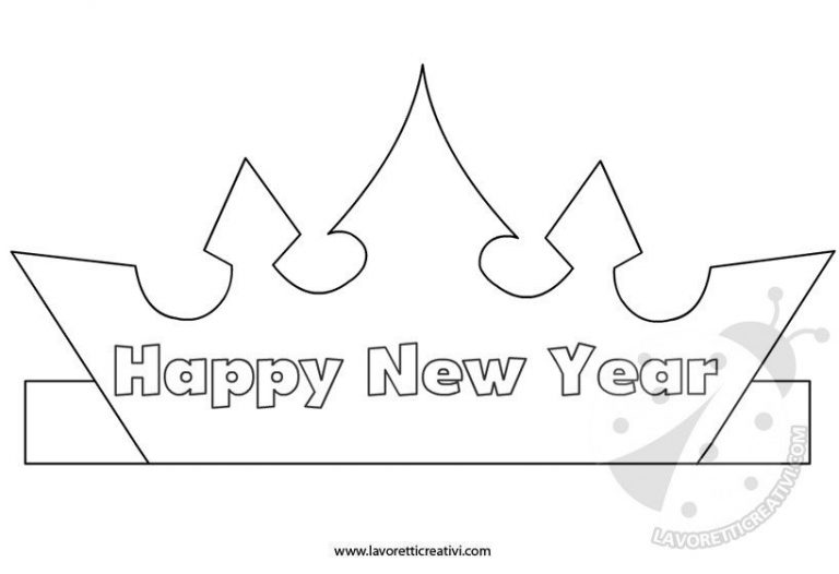 Coroncina Happy New Year - Lavoretti Creativi