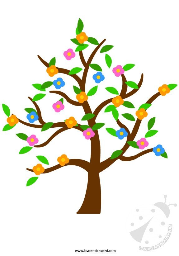 Sagome Albero in Primavera - Lavoretti Creativi