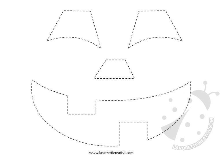 4 cartamodelli per intagliare una Zucca di Halloween