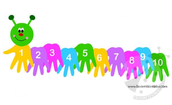 Idee cartellone - Bruco con i numeri Idee cartellone - Bruco con i numeri