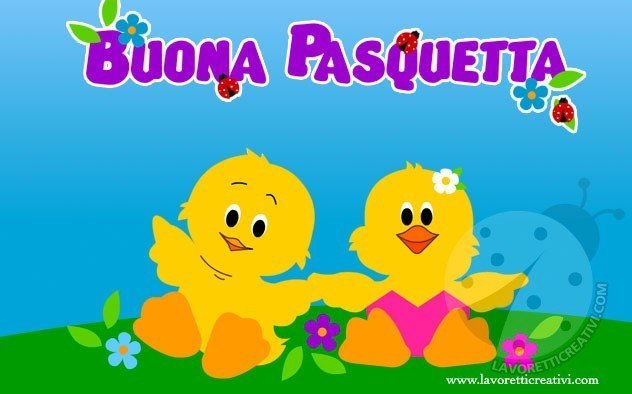 Cartoline Buona Pasquetta con pulcini - Lavoretti Creativi