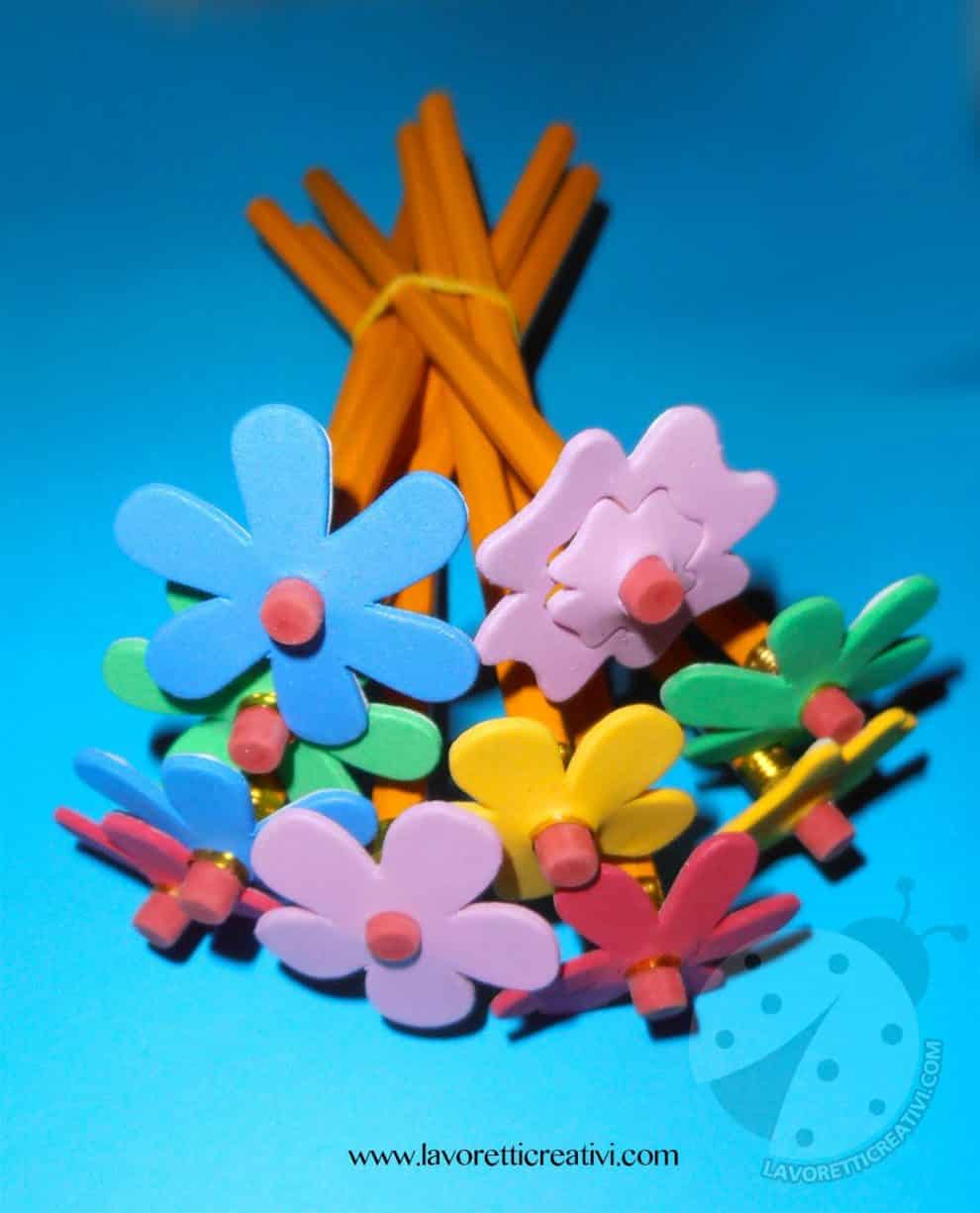 Fiori con le matite - Lavoretti Creativi