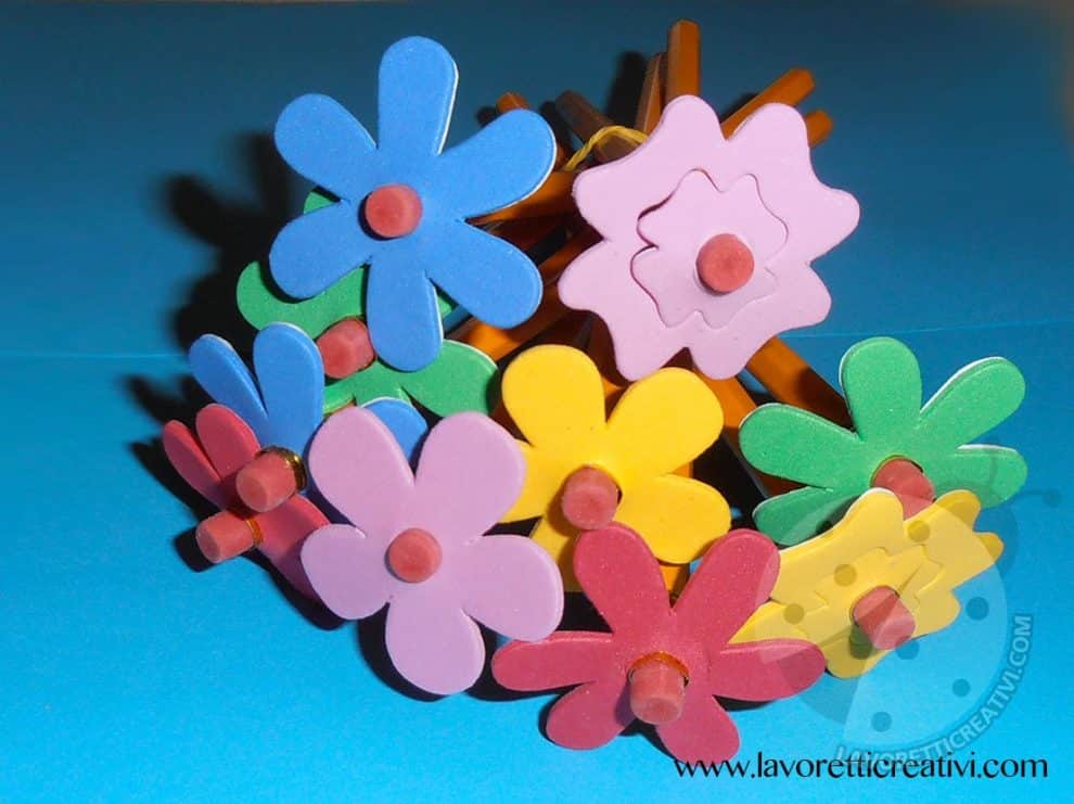 Fiori con le matite - Lavoretti Creativi