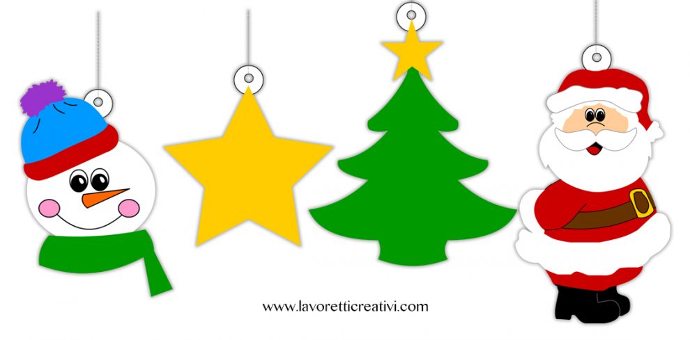 Addobbi di Natale da stampare e colorare - Lavoretti Creativi