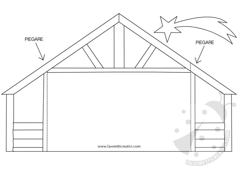 Presepe per bambini da colorare e ritagliare - Lavoretti Creativi