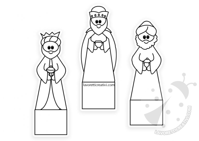 Presepe per bambini da colorare e ritagliare - Lavoretti Creativi