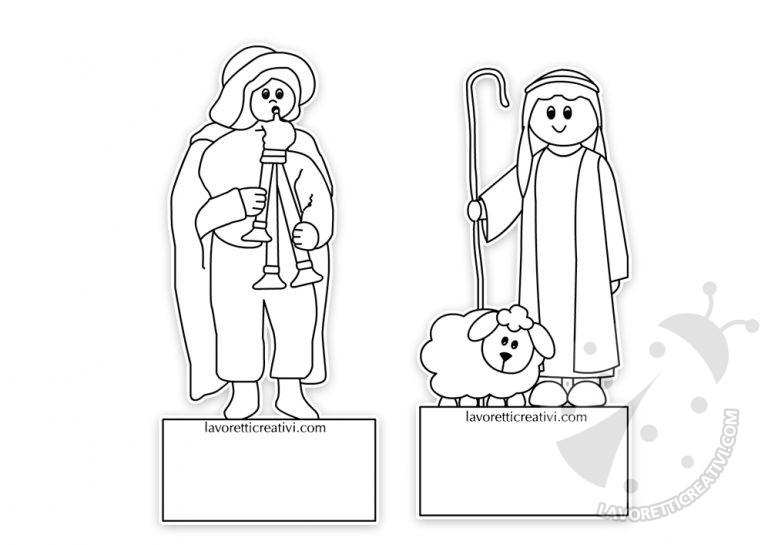 Presepe per bambini da colorare e ritagliare - Lavoretti Creativi