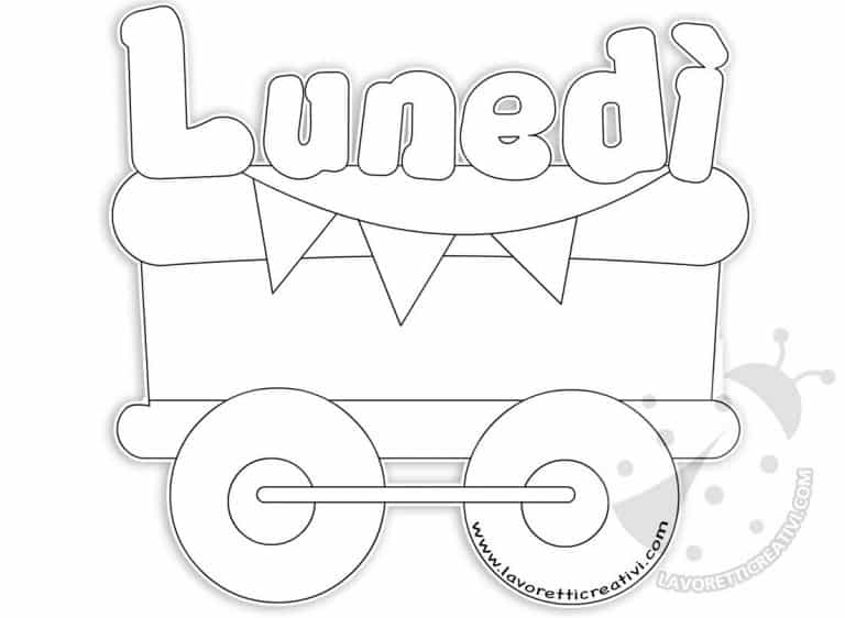 Il trenino dei giorni della settimana da colorare - Lavoretti Creativi