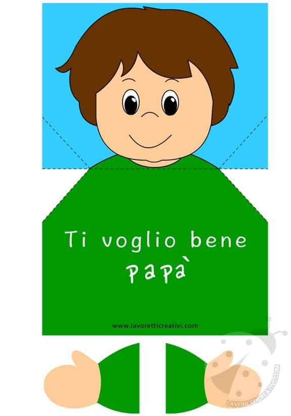 Biglietto pop up per la Festa del Papà con bambino - Lavoretti Creativi Biglietto pop up per la Festa del Papà con bambino - Lavoretti Creativi