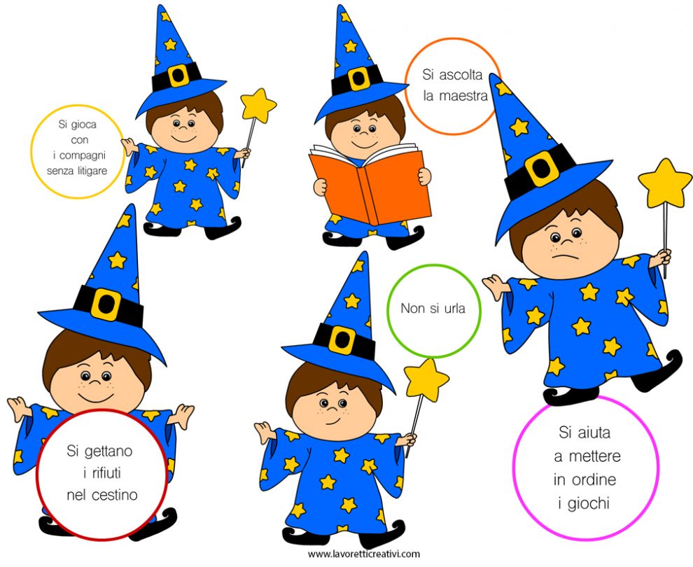 Maghetto con regole della classe colorate - Lavoretti Creativi