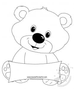 Cartello benvenuti con albero e orsetti - Lavoretti Creativi