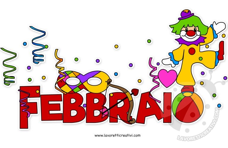 Mesi da stampare Scritta febbraio - Lavoretti Creativi