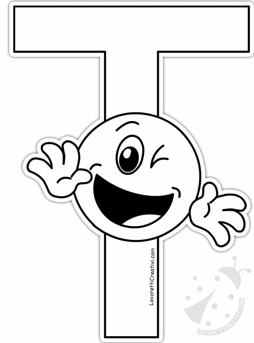 Striscione Benvenuti con emoticon da colorare - Lavoretti Creativi