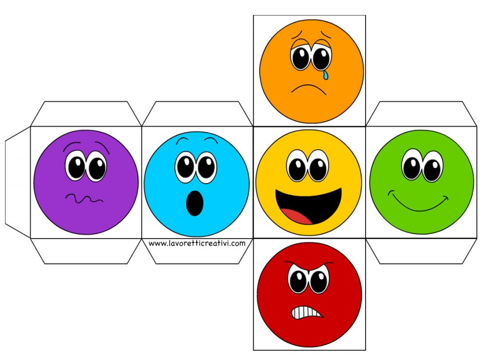 Il cubo delle emozioni da ritagliare - Lavoretti Creativi