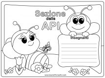 Cartello per la porta dell'aula Sezione delle api - Lavoretti Creativi