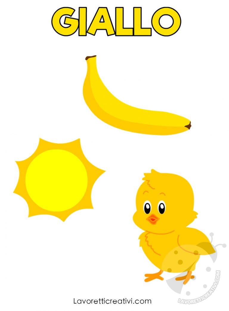 Colore giallo Colori primari scuola infanzia - Lavoretti Creativi
