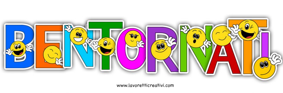 Striscione Bentornati con smile Striscione Bentornati con smile