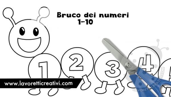 Bruco dei numeri Sagome da stampare - Lavoretti Creativi