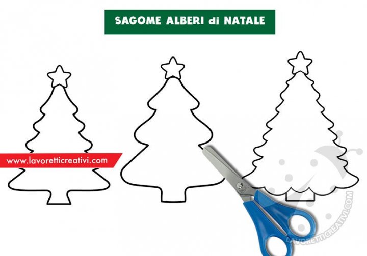 Sagome alberi di Natale da stampare - Lavoretti Creativi