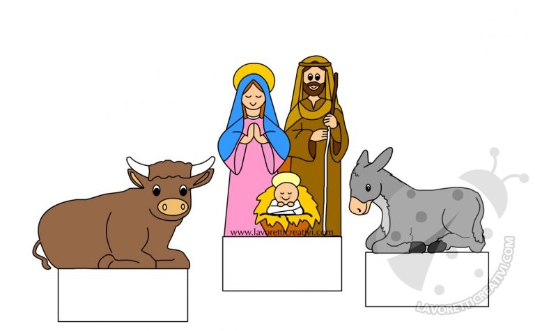 Presepe di carta da ritagliare