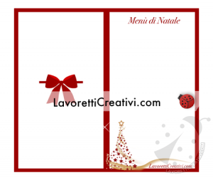 Menù di Natale da stampare e compilare - Lavoretti Creativi