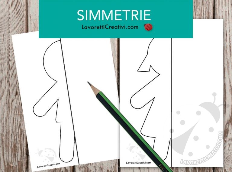 Esercizi sulla simmetria da stampare - Lavoretti Creativi