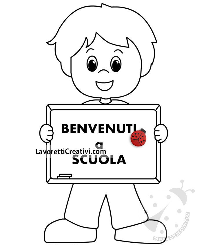 Disegno accoglienza da colorare - Lavoretti Creativi