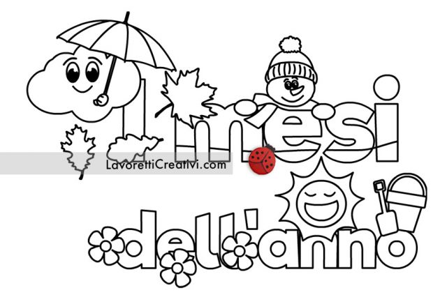 I mesi dell'anno da colorare - Lavoretti Creativi