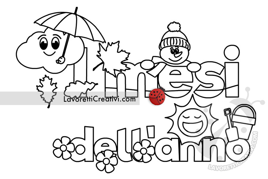 I mesi dell'anno da colorare - Lavoretti Creativi