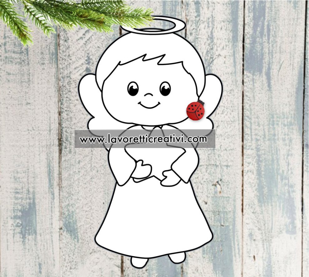 Disegno di angelo da colorare - Lavoretti Creativi