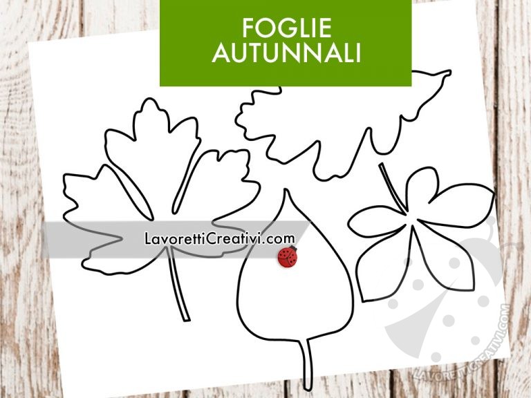 Foglie autunnali da colorare - Lavoretti Creativi