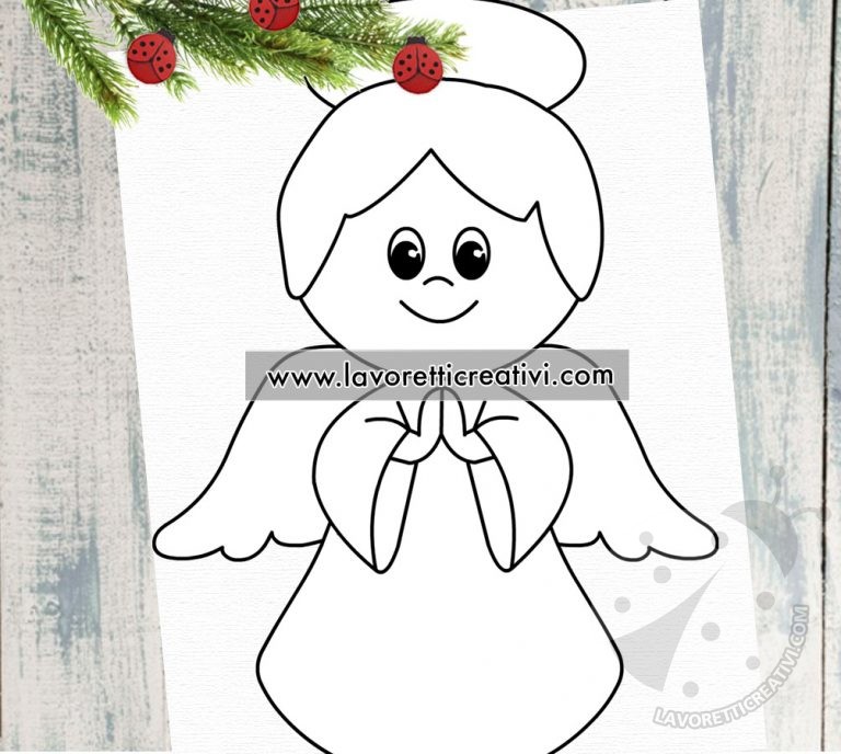 Disegno angelo da colorare - Lavoretti Creativi