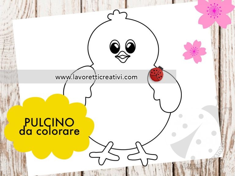 Pulcino da colorare - Lavoretti Creativi