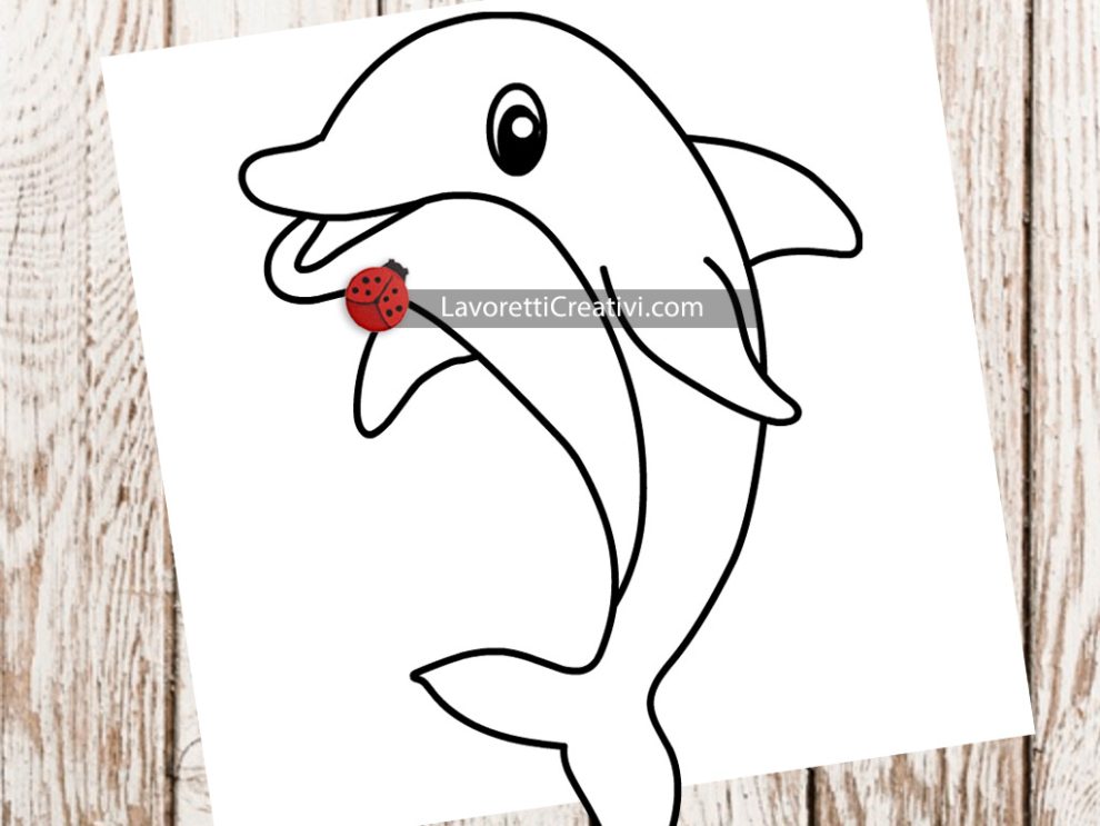 Delfino da colorare - Lavoretti Creativi