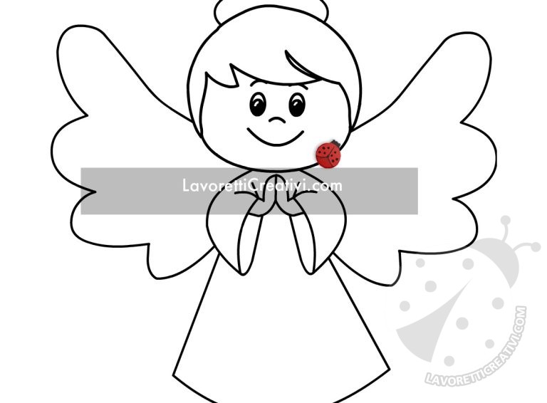 Semplice disegno di angelo - Lavoretti Creativi