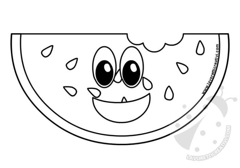 Anguria da colorare - Lavoretti Creativi