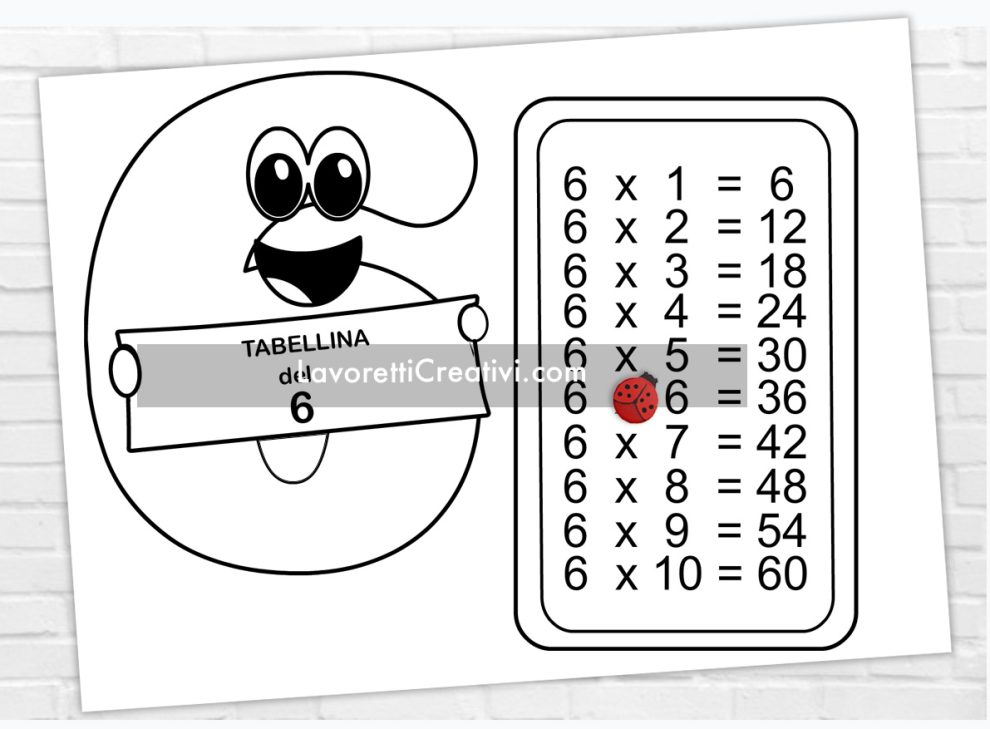 Tabellina del 6 - Lavoretti Creativi