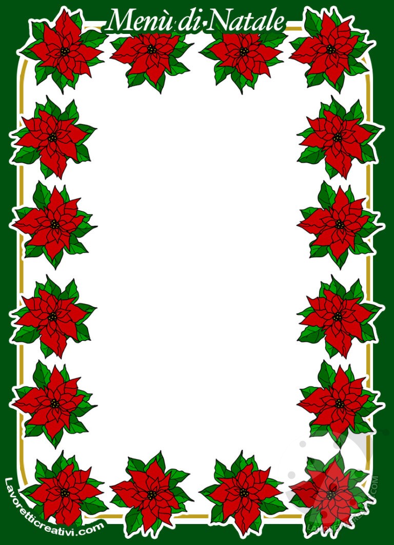 Carta menù di Natale - Lavoretti Creativi