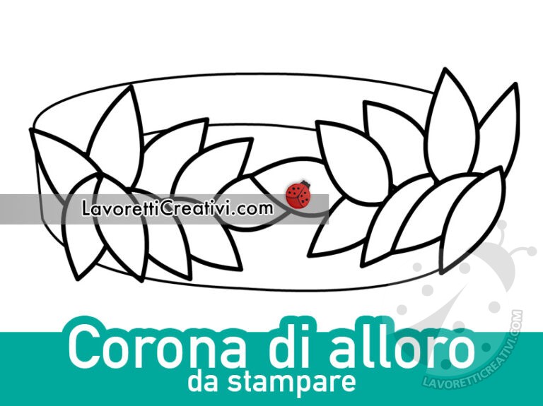 Sagoma corona di alloro - Lavoretti Creativi