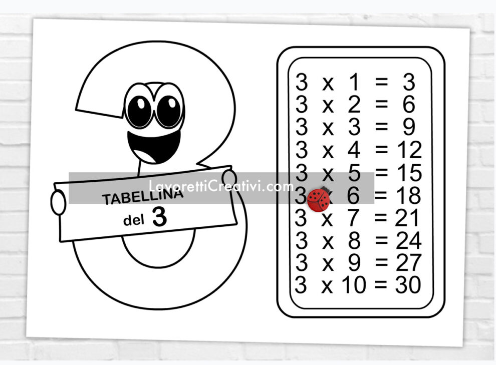 Tabellina del 3 - Lavoretti Creativi