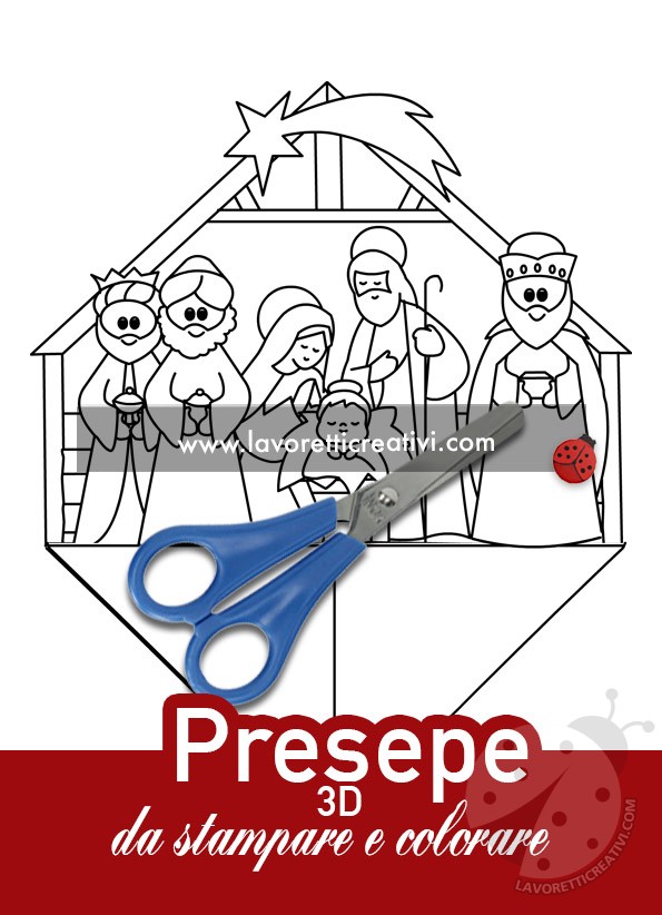 Presepe in 3D di carta - Lavoretti Creativi