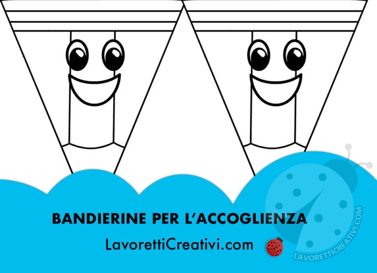 Bandierine a forma di matita - Lavoretti Creativi