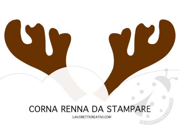 Corna di renna da stampare - Lavoretti Creativi