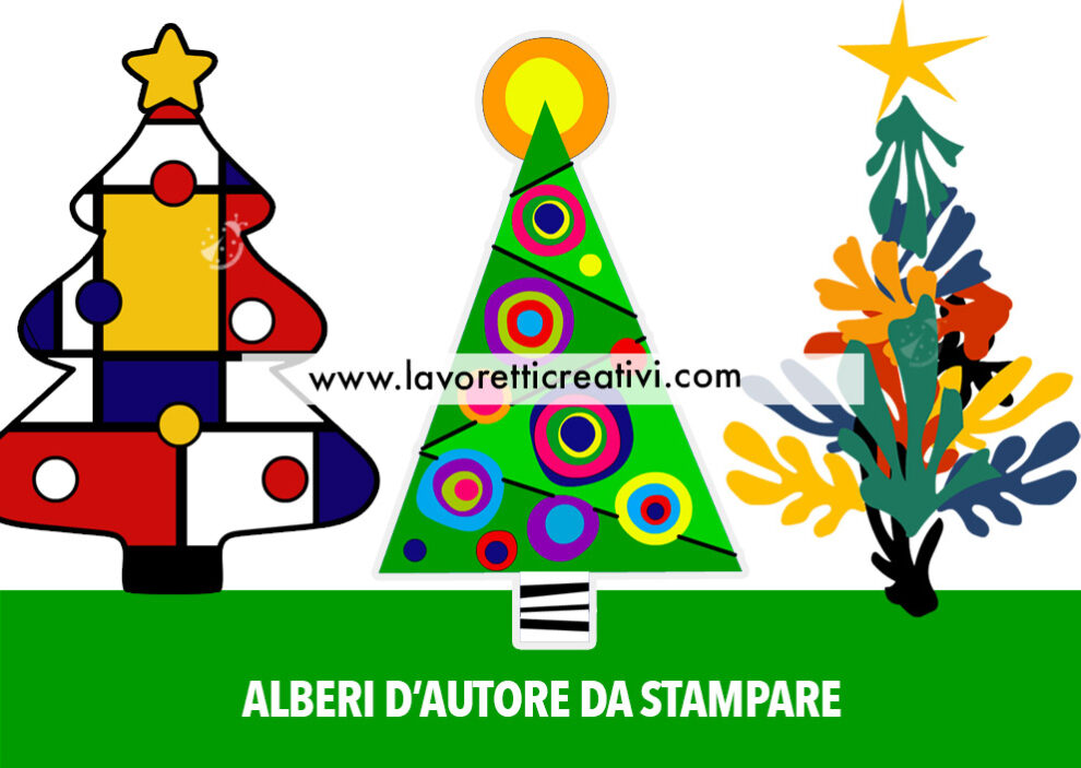 Alberi d'autore da stampare - Lavoretti Creativi